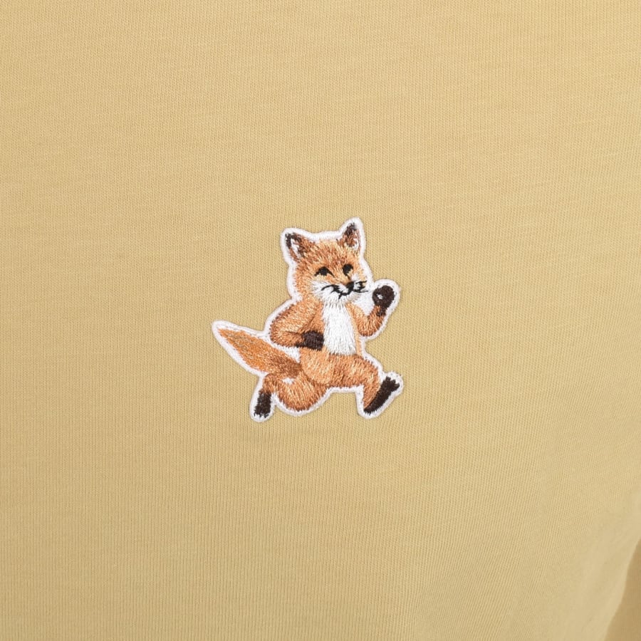 Maison Kitsune Speedy Fox Patch T Shirt Beige | Mainline Maison Kitsune Speedy Fox Patch T Shirt Beige | Mainline